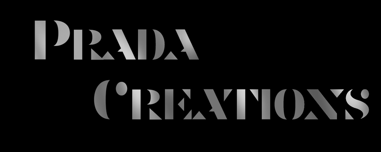 prada logo black background