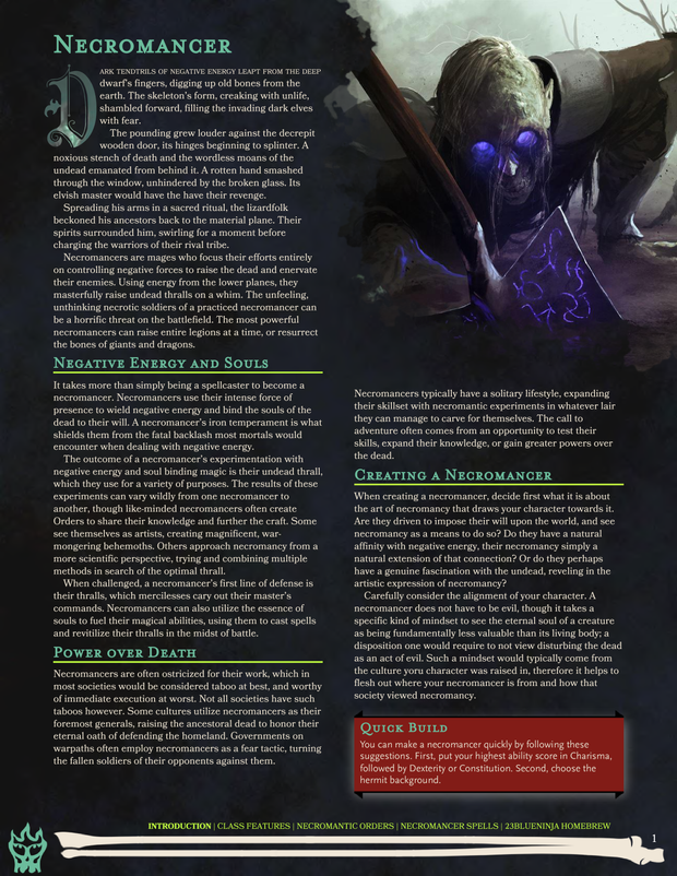 necromancy spells dnd