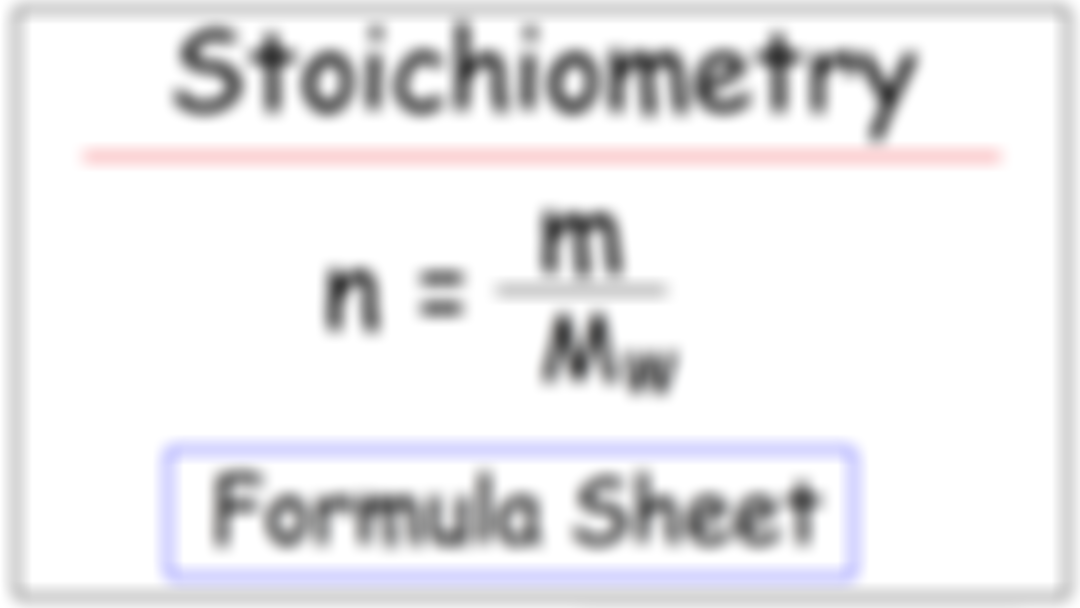 stoichiometry formula chart