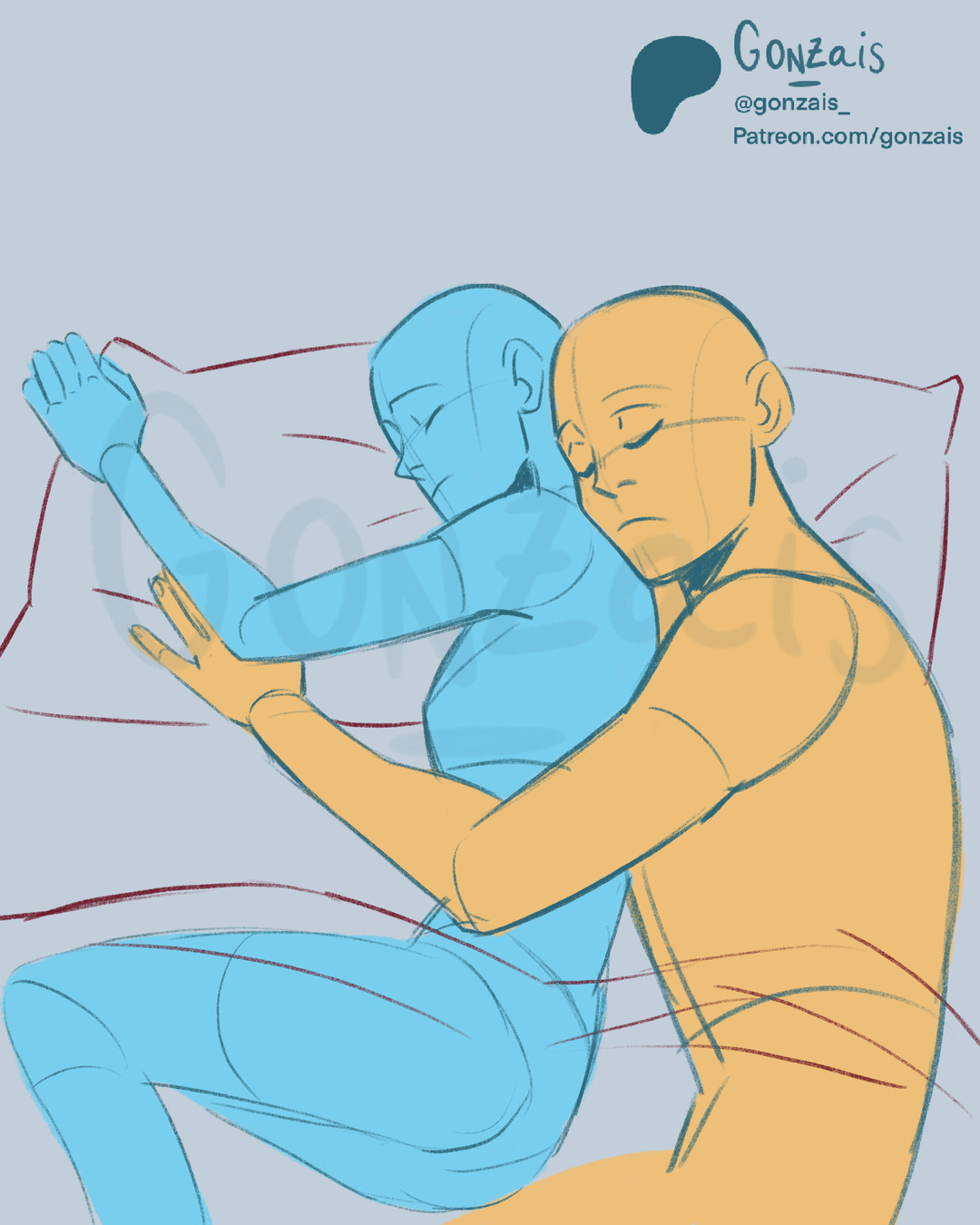 anime couple cuddling reference