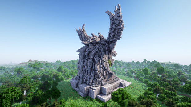ender dragon head statue