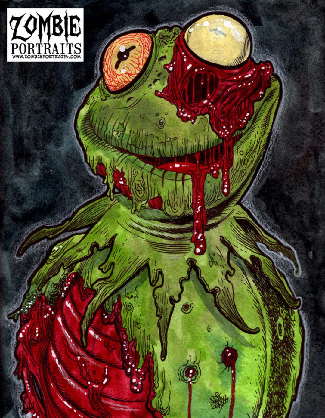 draw a frog with rob