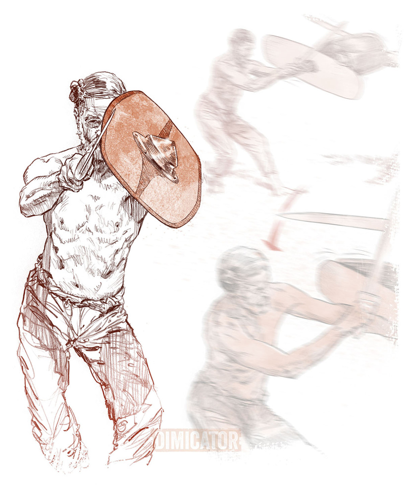 swinging axe drawing reference