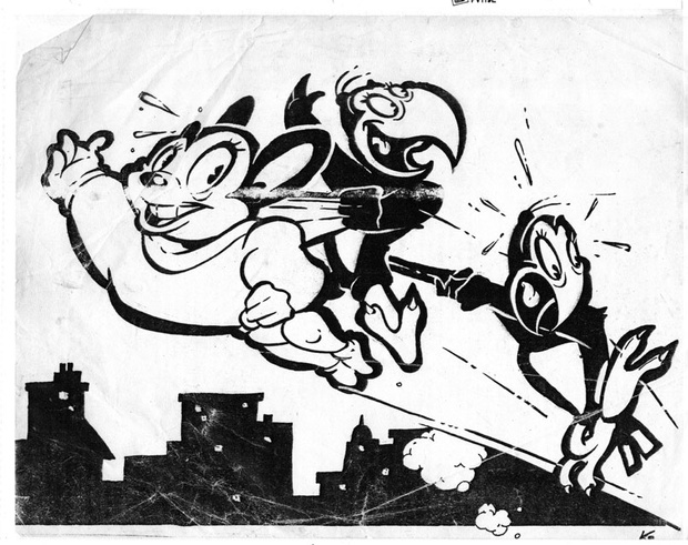 mighty mouse drawing