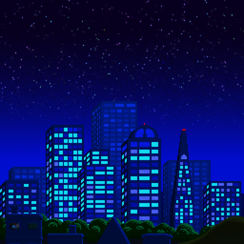 pixel skyline