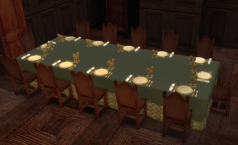 fancy table setting sims 4