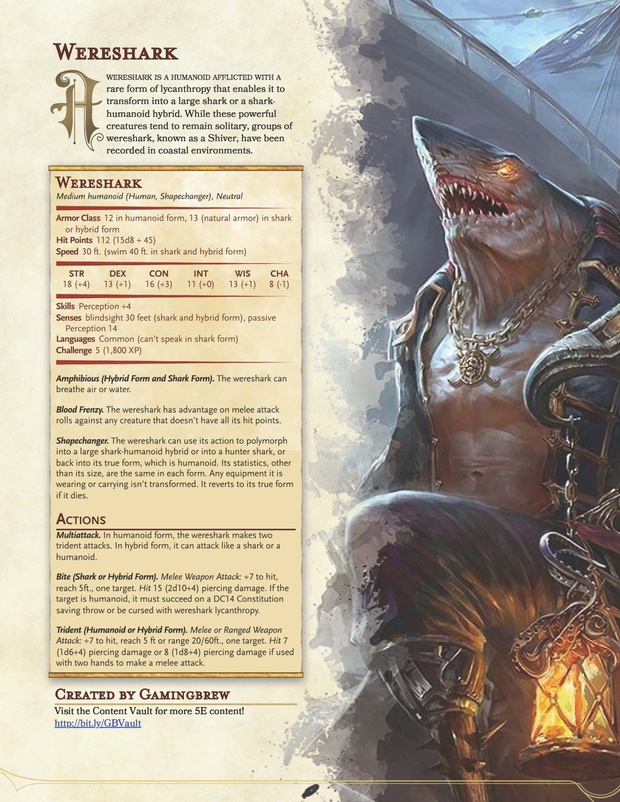 wereshark dnd 5e stats