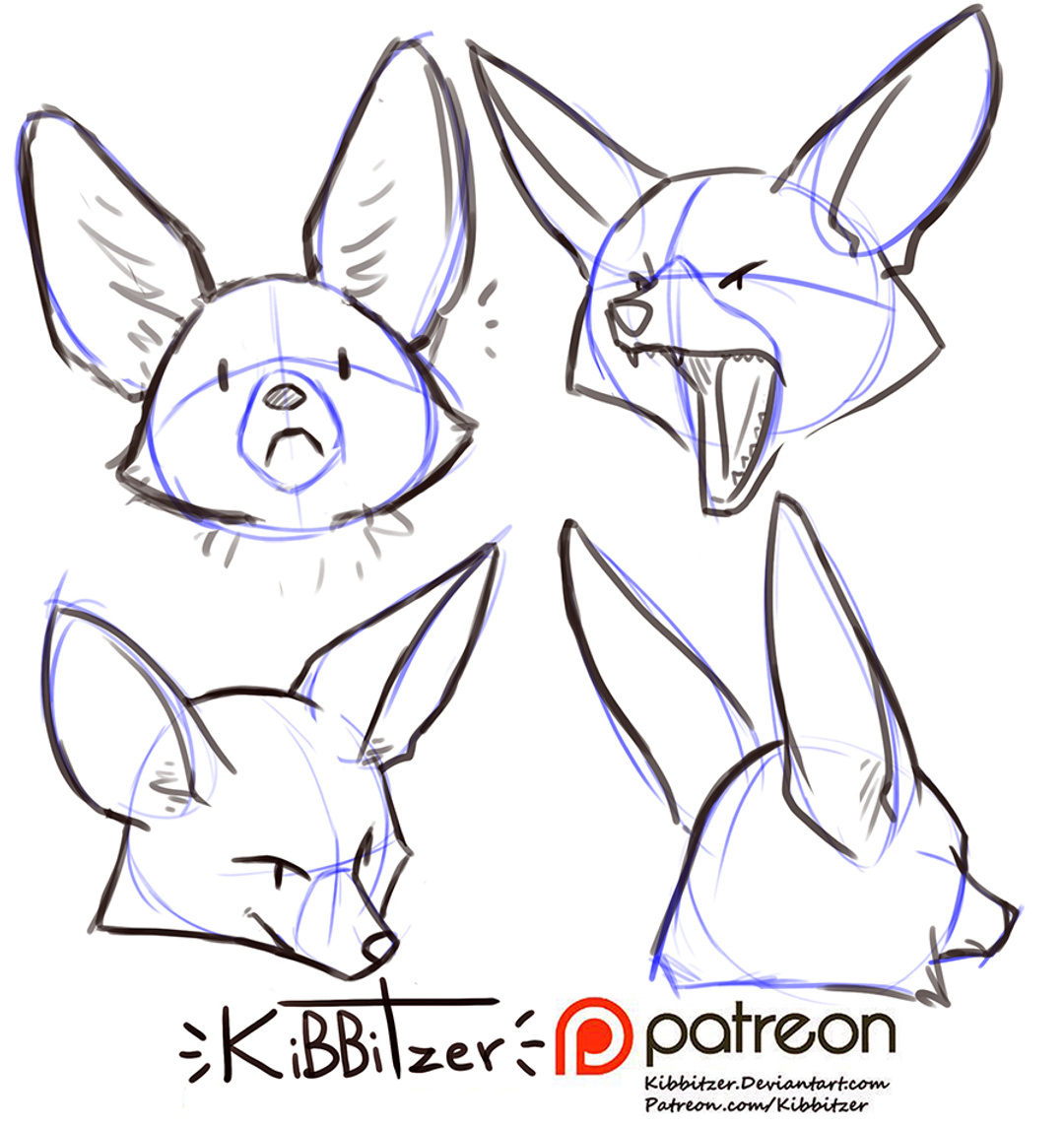 fennec fox fursona ref sheet