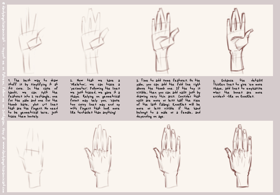 female hand drawing reference