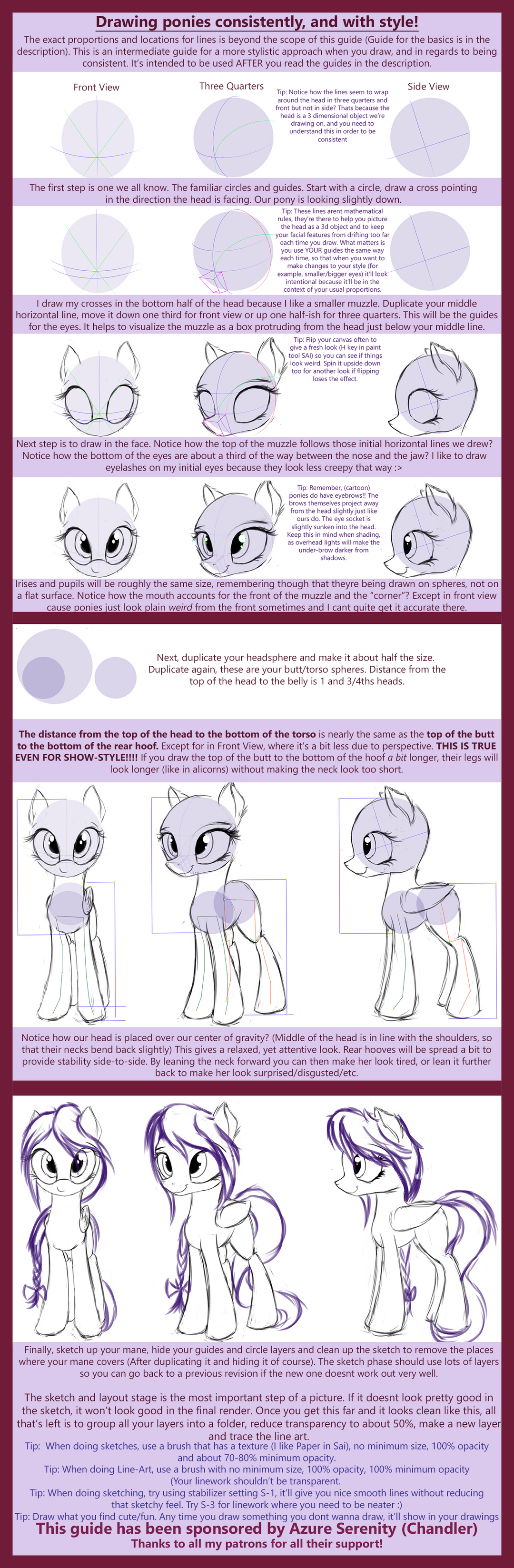 how to draw pony tutorial
